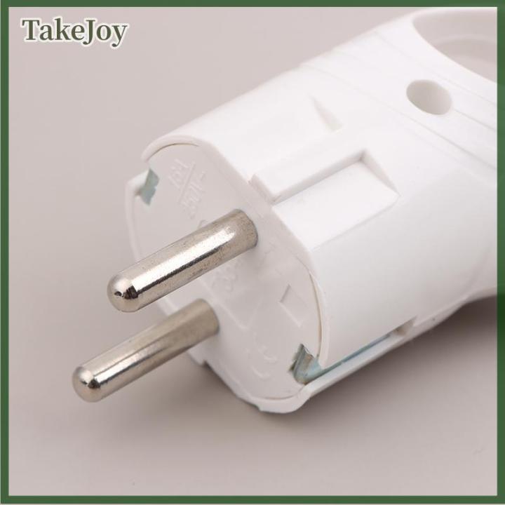 TakeJoy European Plug 2P+E Schuko Plug With Earthing Electrical Socket Switches 16A EU Portable ...