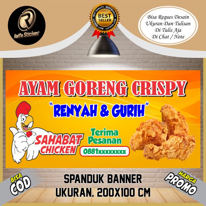 Spanduk, Banner Ayam Goreng Crispy | Lazada Indonesia