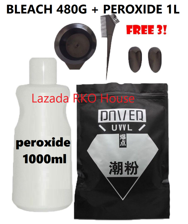 Bleaching Powder 480g Big and Peroxide 1000ml Big And free GIF FOC hair ...