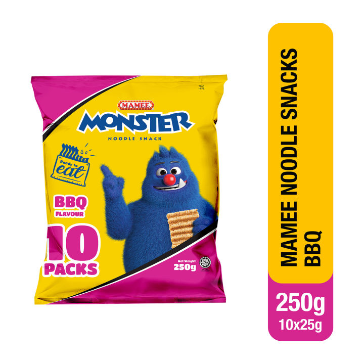 Mamee Monster BBQ Flavour Noodle Snack (Pack Of 10) | Lazada Singapore
