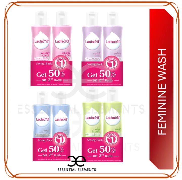 LACTACYD [2PCS PACK] FEMININE HYGIENE WASH 250ML | All Day Care | Soft ...