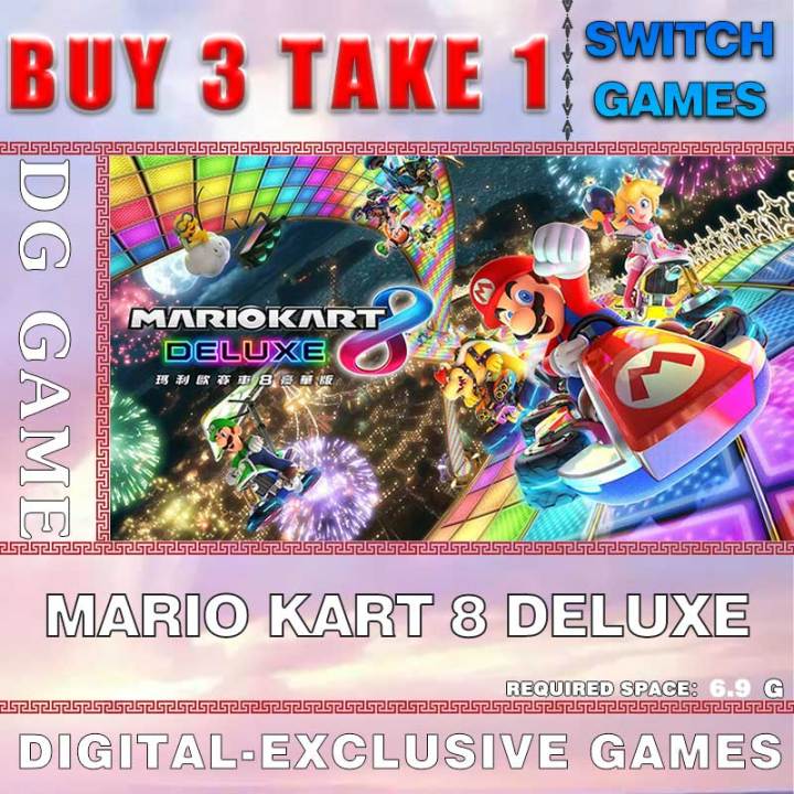 Mario Kart 8 Deluxe Nintendo Switch Digital Game （BUY 3 TAKE 1) Nitendo ...