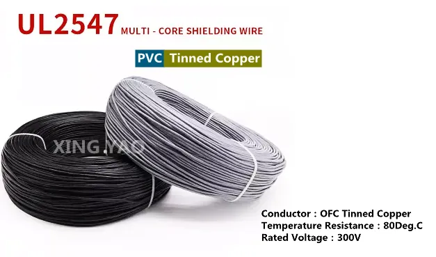 1M Black Shielded Wire Signal Cable 30 28 26 24 22 20 18 AWG Channel ...