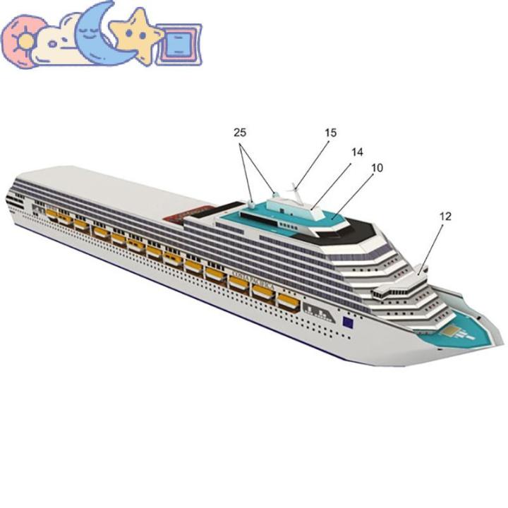 hedeguoji🍬 Cruise Ship Paper Model Cruise Ship 3D Paper Model DIY ...