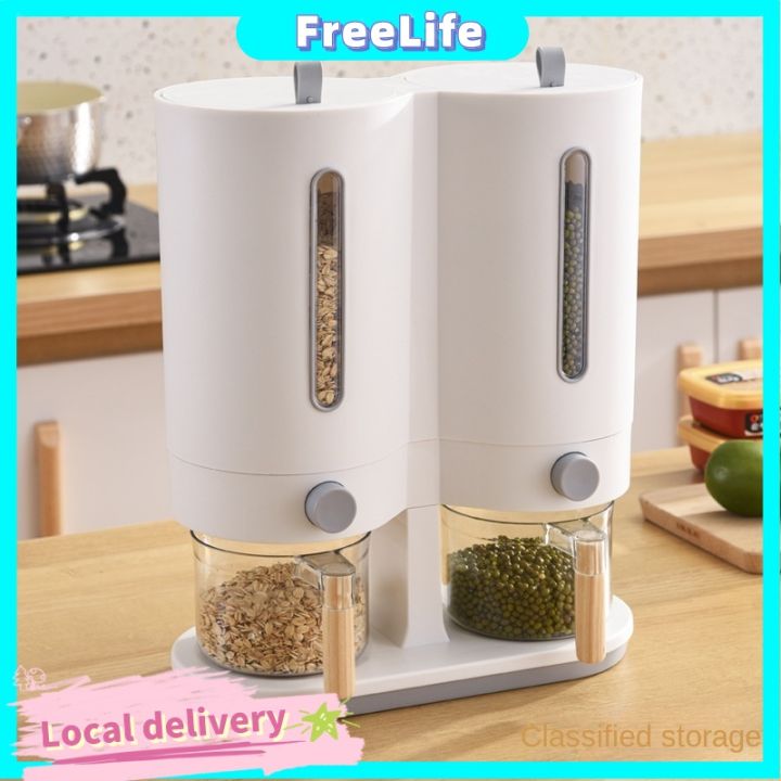 Japanese-Style Rice Bucket Upgraded 5kg Creative Rice Pot Double Barrel ...