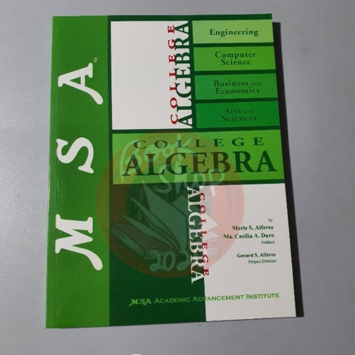 MSA college Algebra By; Merle S.Alferez | Lazada PH