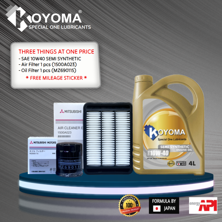 MITSUBISHI LANCER GT, PROTON INSPIRA OIL FILTER + AIR FILTER + KOYOMA ...