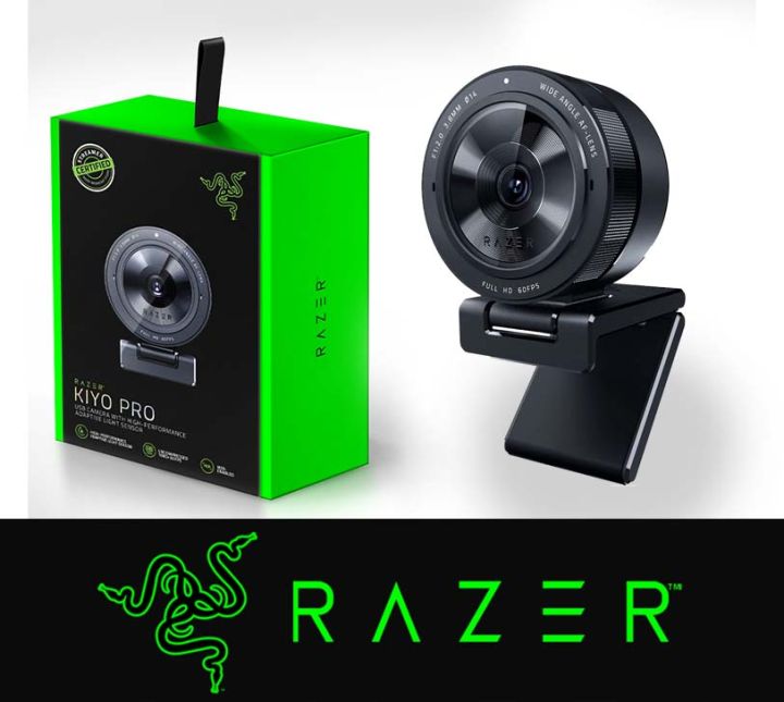 Razer Kiyo Pro Streaming Webcam Full HD 1080p 60FPS Adaptive ...