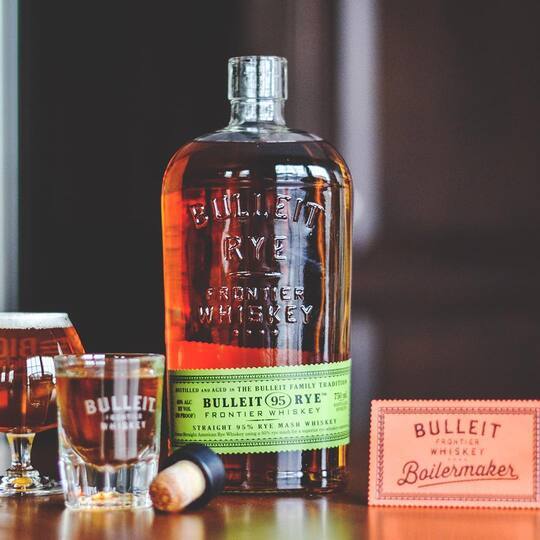 Bulleit 95 Rye Frontier Whiskey Straight American Rye45% ALC by volume ...