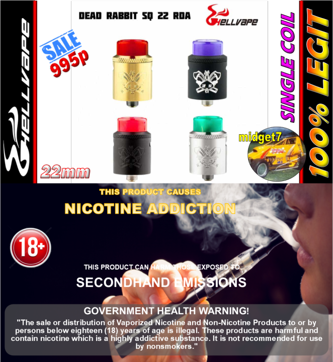 Hellvape Dead Rabbit SQ RDA (22mm) | Lazada PH