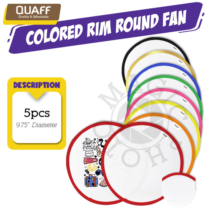 Magic photo (5pcs) Blank Printable Foldable Rim Color Round Fan White ...