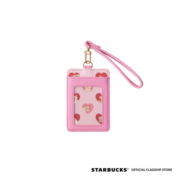 Starbucks Card Holder Pink Cats And Heart Landyard | Lazada PH