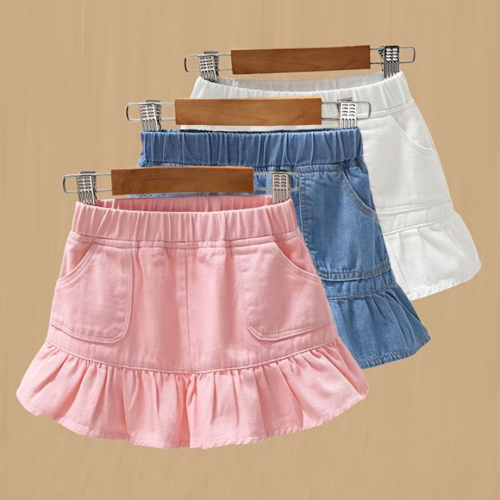 JUL-Children's denim skirt 2023 new children's skirt little girl summer ...