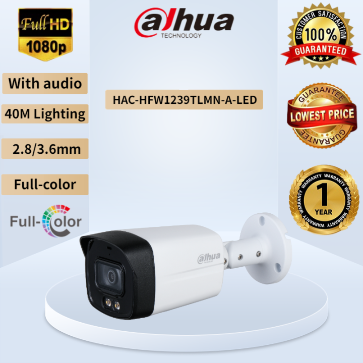 Dahua CCTV Camera 2MP/5MP Bullet Full-Color Camera With Audio LED IP67 Waterproof Outdoor Analog ...