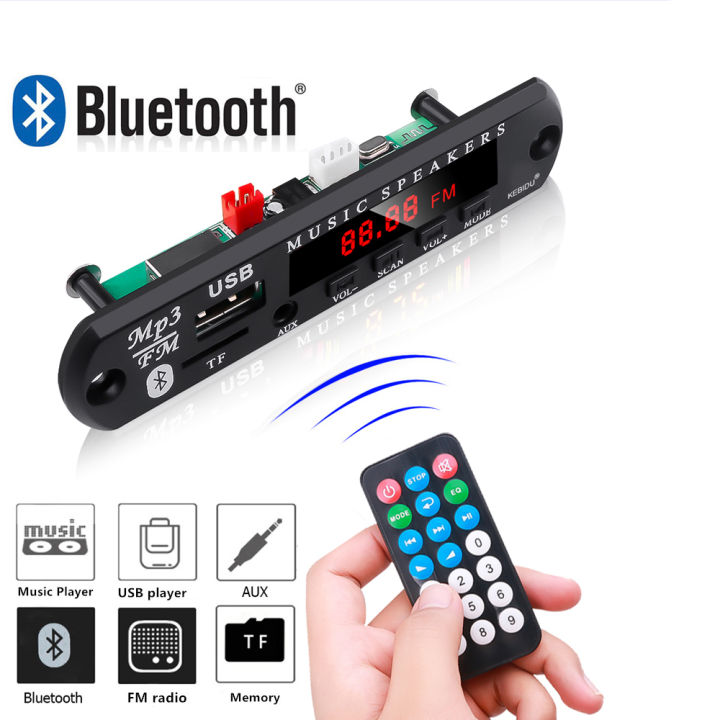 Bluetooth MP3 Decoder Board 5V 12V Wireless Decoding Module Player Car ...
