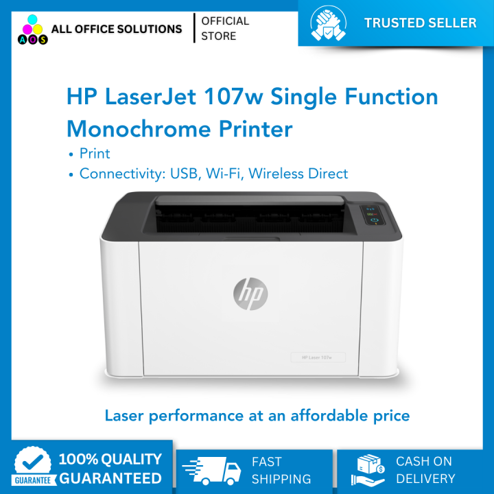 HP LaserJet 107w Single Function Monochrome Printer | Lazada PH
