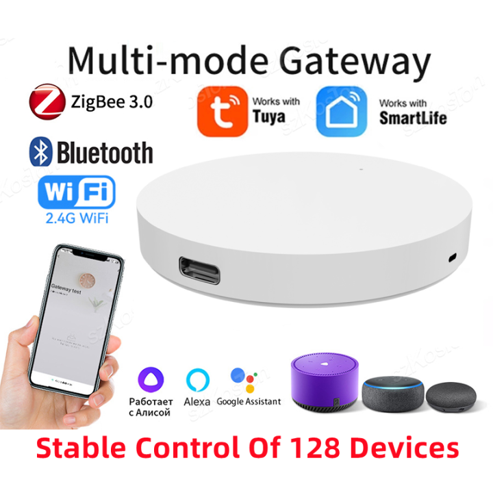 E Life Smart Store Tuya Wifi Multi Mode Wireless Bluetooth Gateway Zigbee 3 0 Smart Gateway