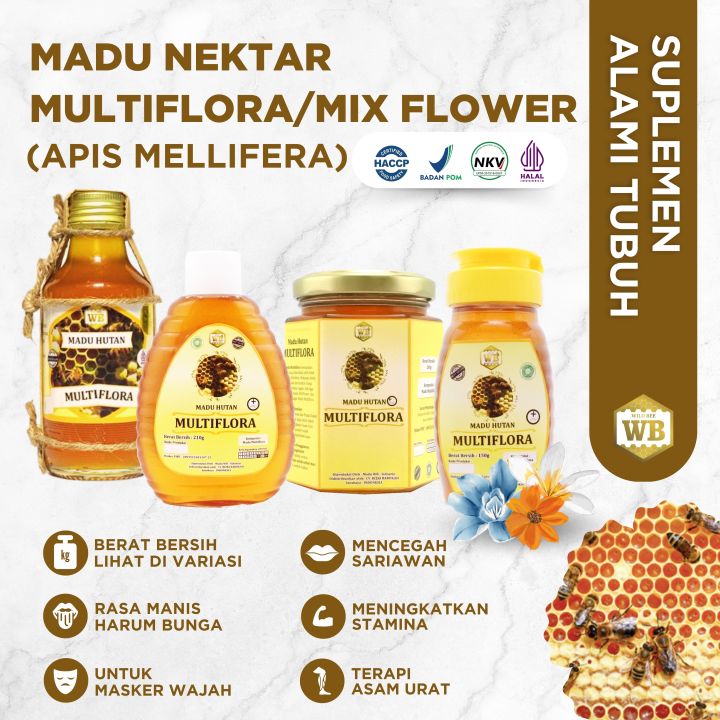 Madu Wild Bee - Madu Hutan Multiflora / Apis Melifera - Kemasan Trykit ...
