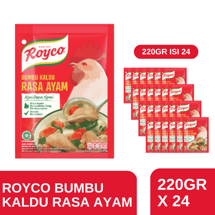 Royco Bumbu Kaldu Ayam 220G isi 24 (1 Carton) | Lazada Indonesia