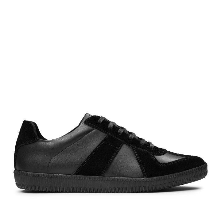 Prabu - Sepatu Kulit Sneakers Pria Guntur 2.0 All Black | Lazada Indonesia