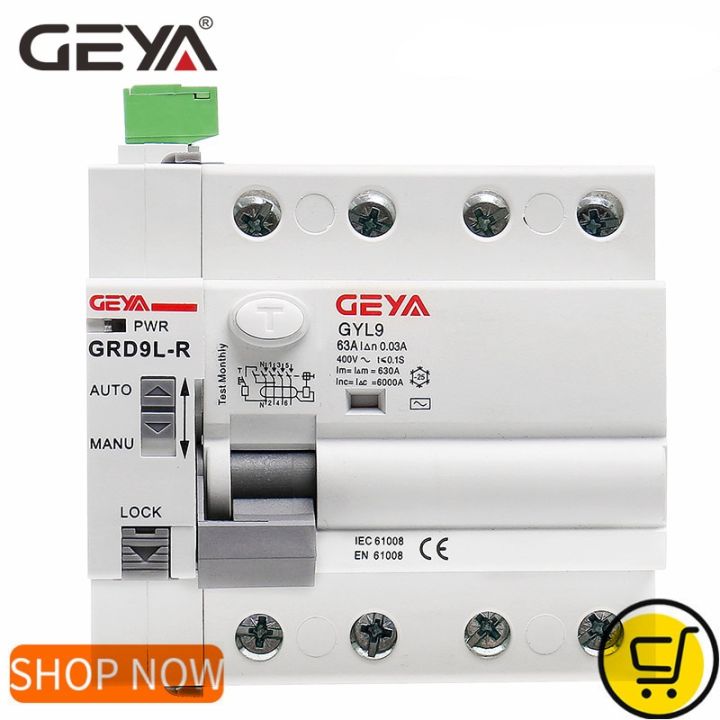 GEYA GRD9L Smart RCCB Auto Recloser RS485 Remote Control Residual ...