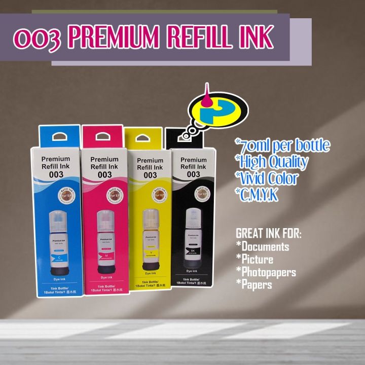 【HOT】 Epson 003 Ink Premium refill Compatible Dye Inks L3210 L3110 ...