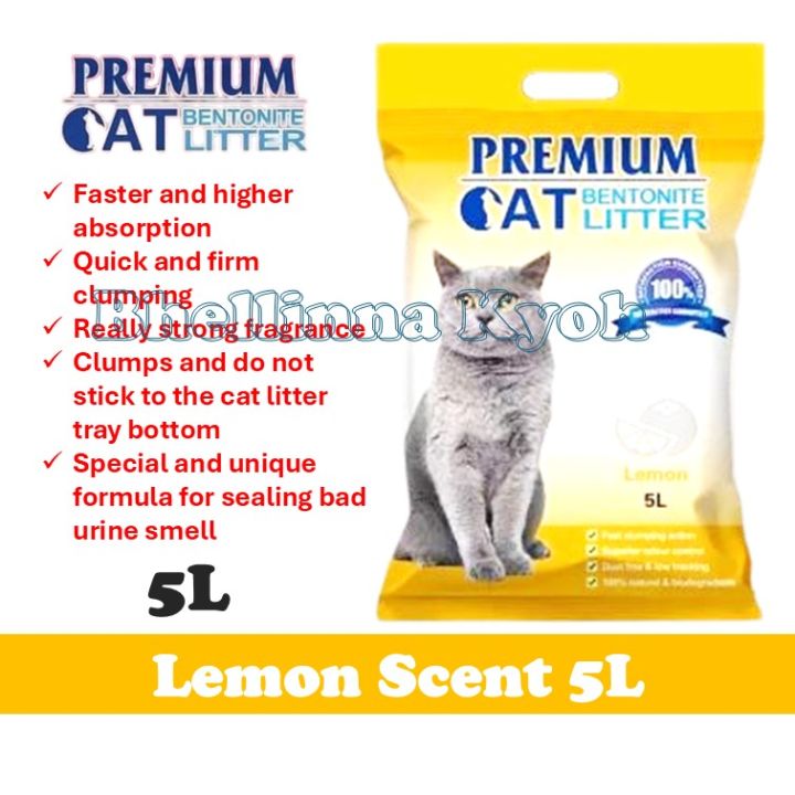 Premium Bentonite Cat Litter 5L - Lemon Scent | Lazada PH