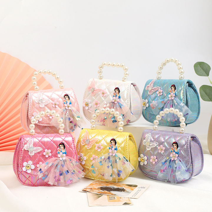 กระเป๋าสะพายข้างเด็กผู้หญิง Princess PU Leather Baby Messenger Bag Kids ...