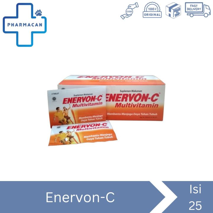 Enervon C Multivitamin Box isi 25 Strip 1 Strip isi 4 Tablet | Suplemen ...