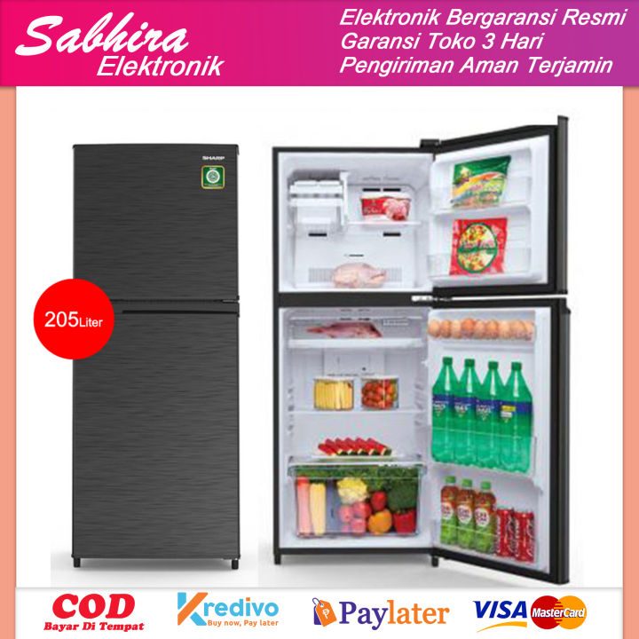 Kulkas SHARP dua pintu refrigerator 205 liter series sj 236mn hs ...