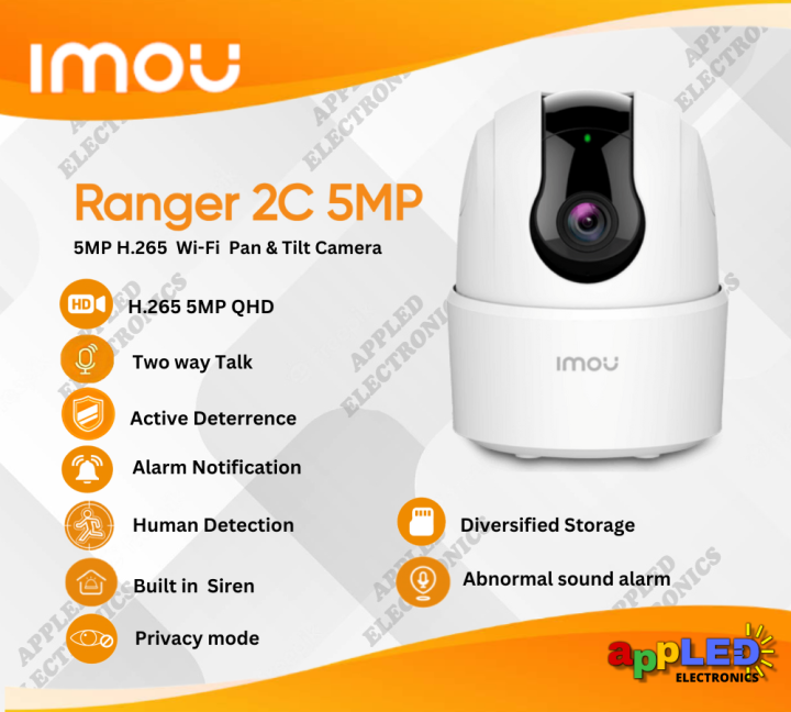 Imou Ranger 2C 5MP Wi-Fi PT Camera with Mic and Speaker AI Human ...