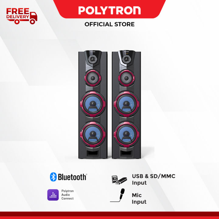 POLYTRON Active Speaker PAS 8FF28 Aktif 8 Inch Bluetooth Karaoke ...