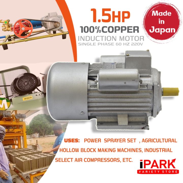 COD COPPER JAPAN Induction Motor 1.5 HP Meiji Mindong Electric Motor ...