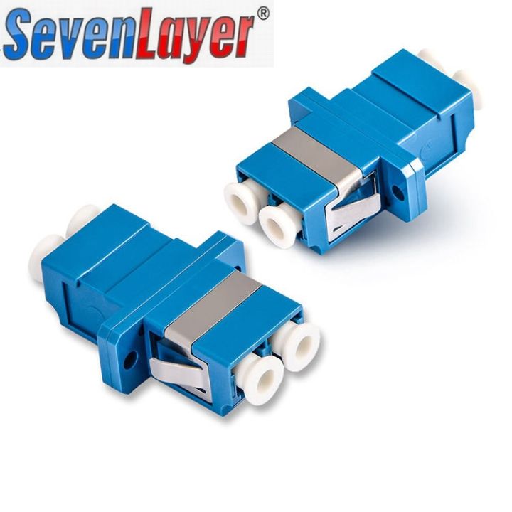 Fiber optical Flange Coupler LC-LC Duplex Coupler Connector Single Mode Plastic duplex optical ...