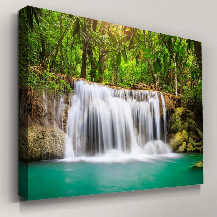 Printed Artwork Picture HD 1 Pieces Waterfall Natural Scenery Frame ...