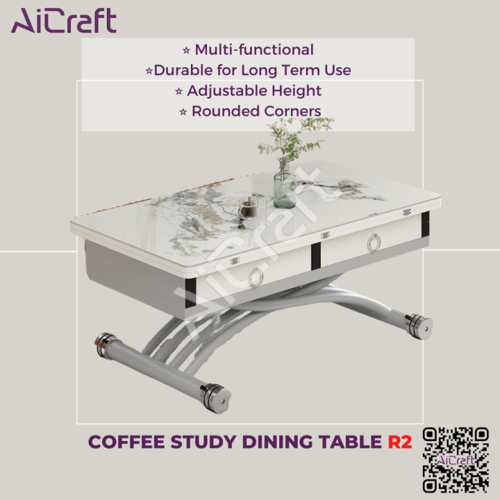 ☕ Coffee Study Dining Table R2 Lifting Coffee Table Dining Table Dual ...