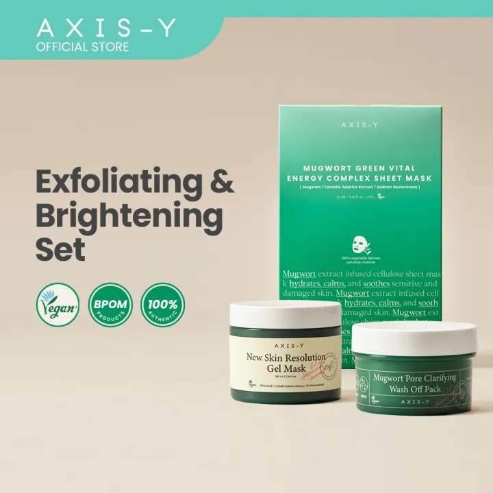 AXIS-Y - Exfoliating & Brightening Set (Mugwart Mask, Gel Mask, Mugwart ...