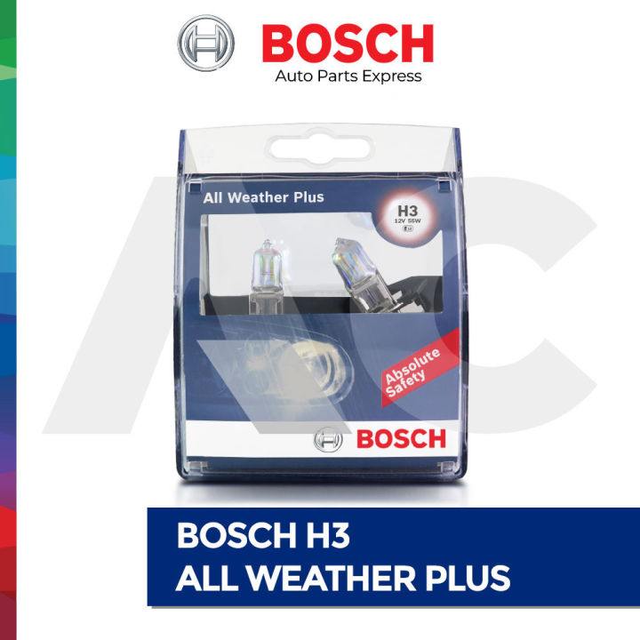 BOSCH H3 ALL WEATHER 12V 55W SET HALOGEN BULB | Lazada PH