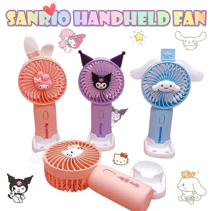 Sanrio Cartoon Portable Handheld Small Fan Cute Mini Kuromi Melody ...