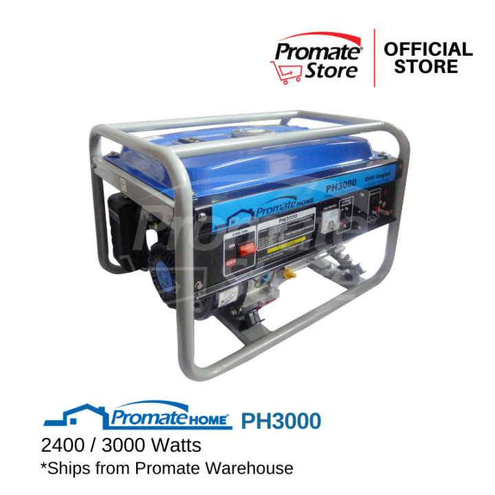 Promate PH3000 Gasoline Generator 3kVa | 2400W/3000W | Single Phase | 6 ...