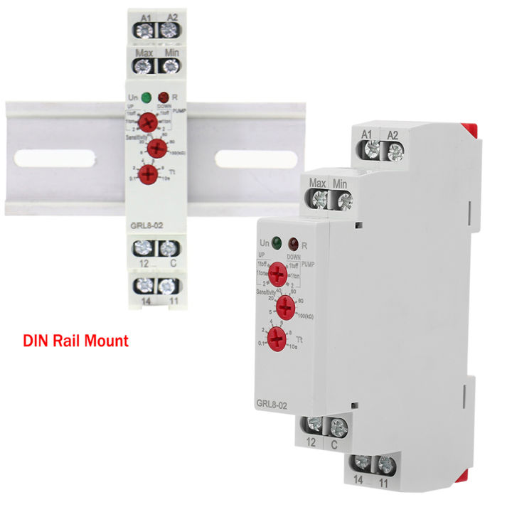 Liquid Level Control Relay GRL8-02 Pool Water Level Controller with DIN ...