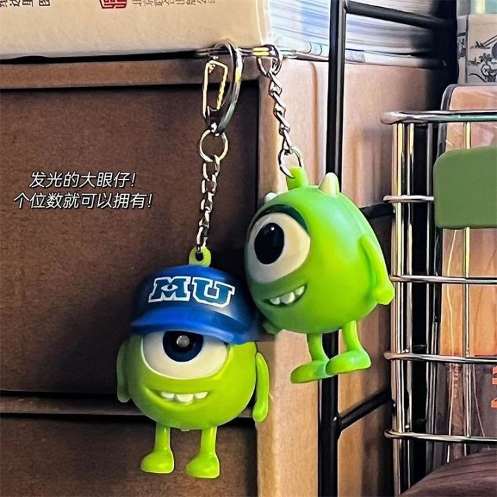 kawaii Monsters Inc Mike Keychain Anime Cute Cartoon Figure Big Eyes ...