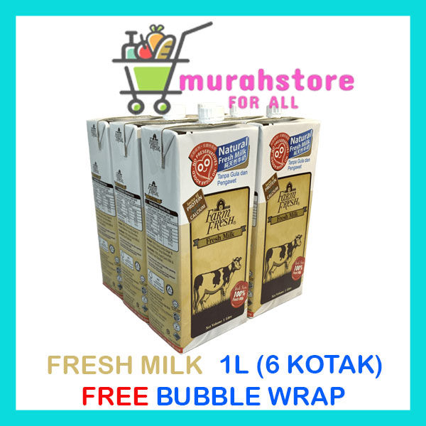 FARM FRESH FRESH MILK 1 LITER X 6 KOTAK | Lazada