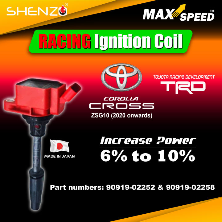 Maxspeed Japan High Performance Big Head Ignition Coil Upgrade/Denso Iridium TT Spark Plug For ...