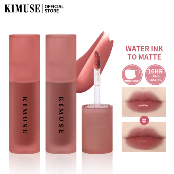 KIMUSE Water Tint Lip Glaze 7 Colors Waterproof Long Lasting Matte ...