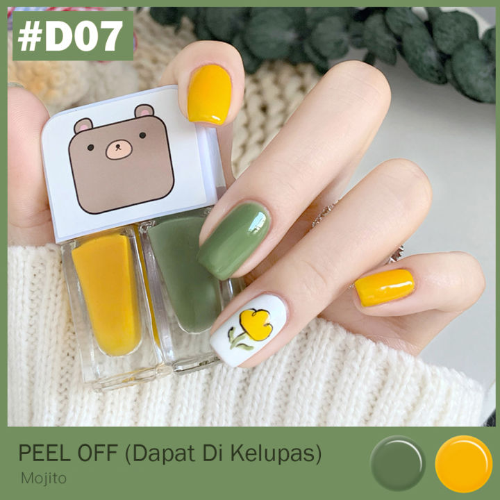 KUTEK HALAL MUSLIMAH 2IN1 PEEL OFF 40 PILIHAN WARNA / PELL OFF DAPAT DI ...