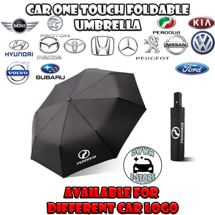 Car Automatic Umbrella Car Logo One Touch Auto Open Close Payung Kereta ...