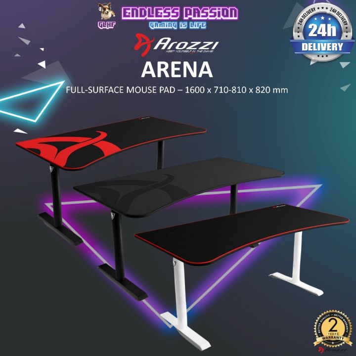 Arozzi Arena Curved Gaming Desk | Lazada Singapore