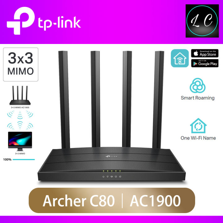 TP-Link Archer C80 AC1900 Dual Band 2.4Ghz+ 5Ghz Mu-Mimo Gigabit Wave2 ...