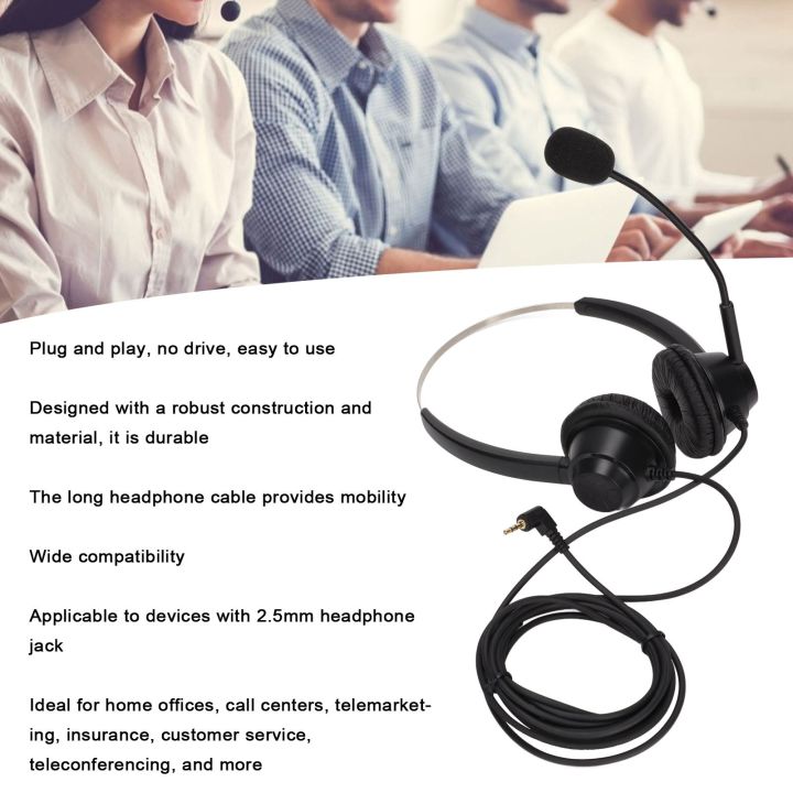 ชุดหูฟังโทรศัพท์มือถือ H360D‑2.5 ปลั๊ก 2.5 มม น้ำหนักเบา ชุดหูฟัง ...